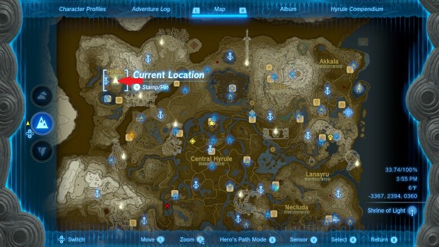 Hebra South Summit cave location & directions Tears of the Kingdom (TotK)