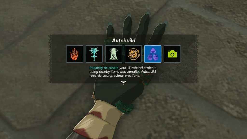 How to get autobuild in Tears of the Kingdom