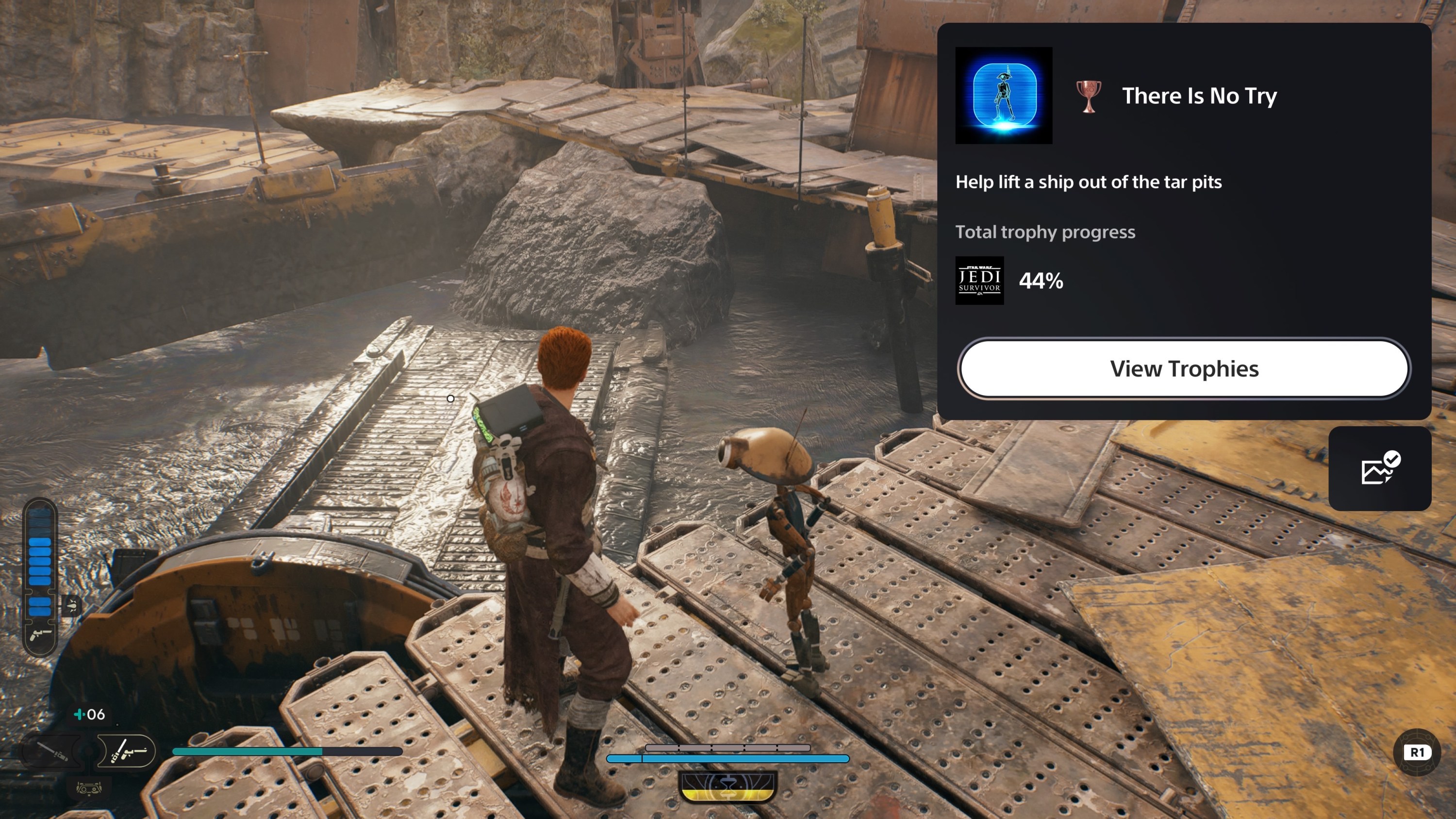 How to lift the ship from the Tar Pits Jedi Survivor