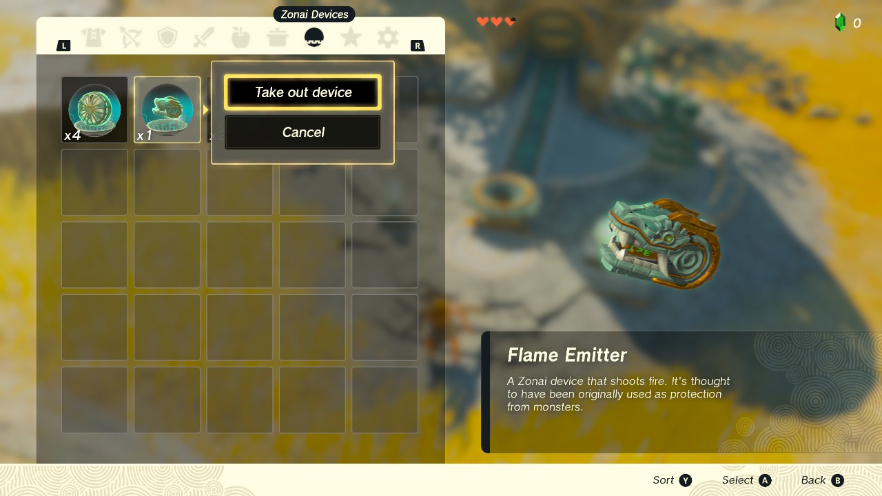 How to use a Zonai device dispenser in Tears of the Kingdom