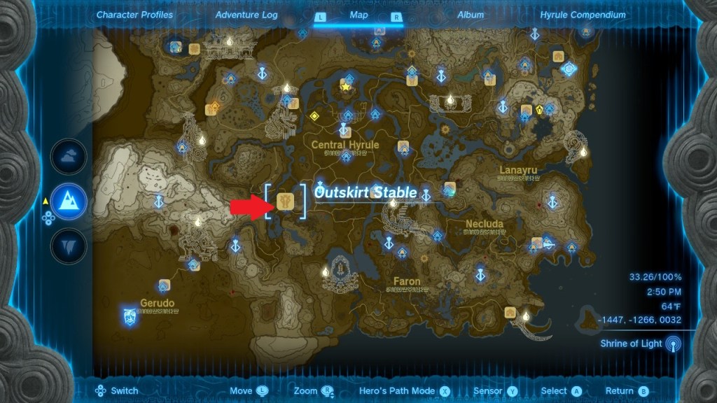 All stable locations for Tears of the Kingdom (Totk)