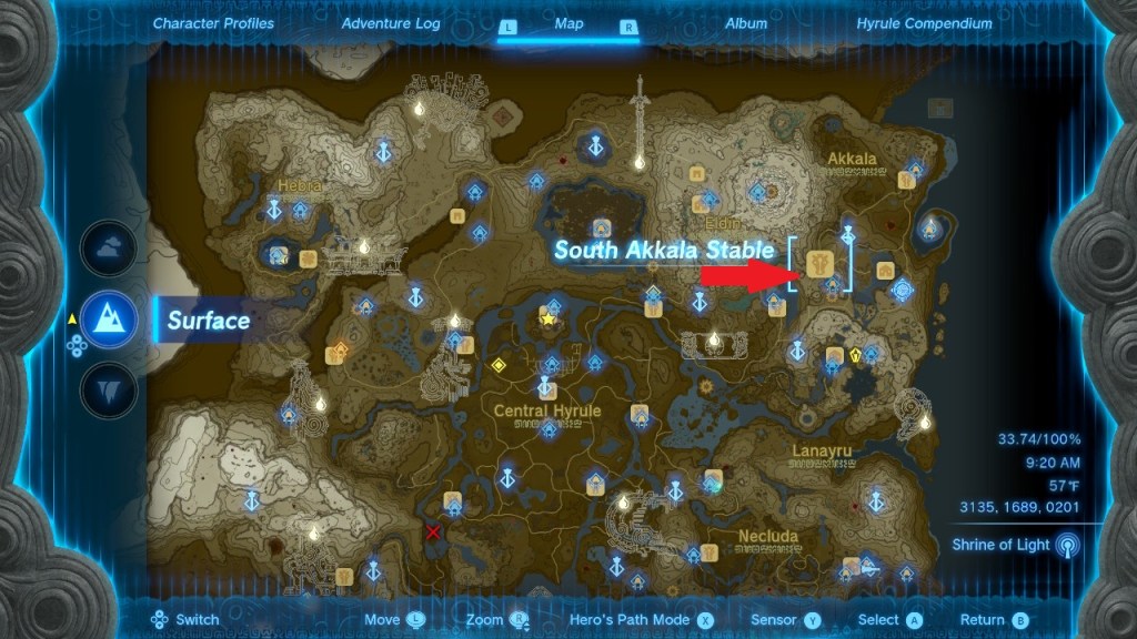 All stable locations for Tears of the Kingdom (Totk)