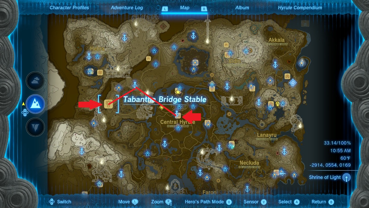 Tabantha Bridge Stable location & directions Tears of the Kingdom (Totk)