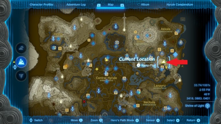 Toto Lake location & directions Tears of the Kingdom (TotK)