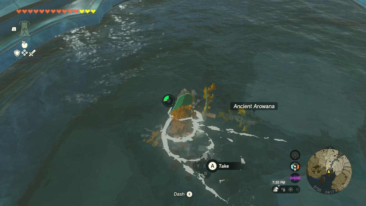 Where to catch Ancient Arowana in Tears of the Kingdom