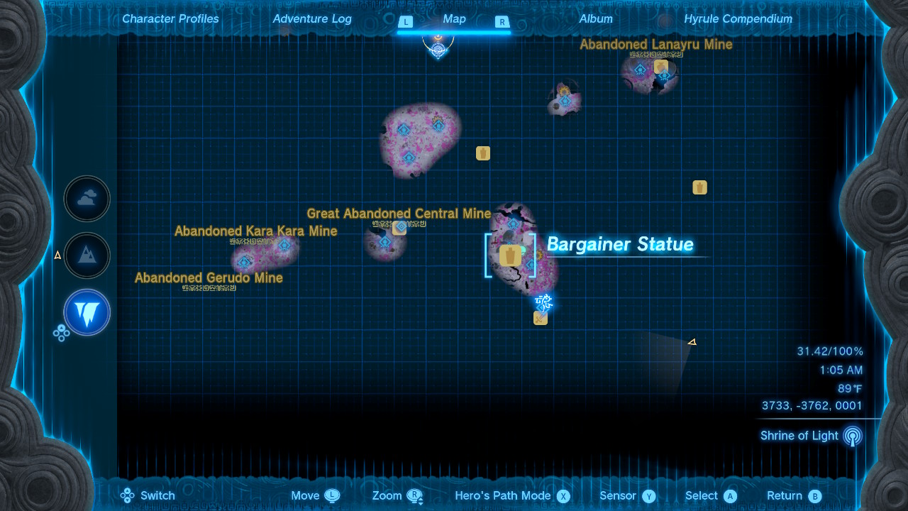 Where to recover lost key items and gear in Tears of the Kingdom