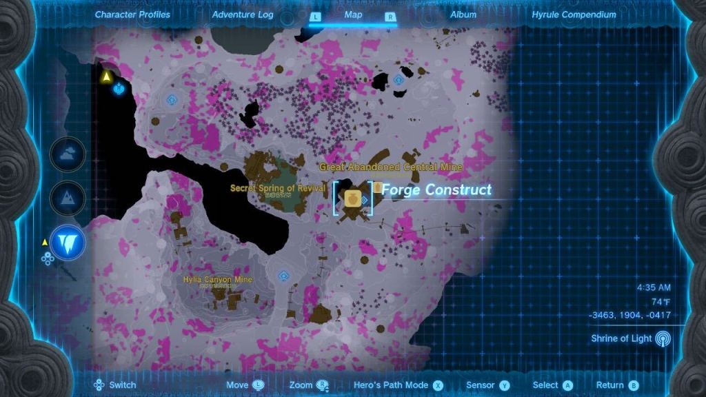 All Forge Construct locations & directions Tears of the Kingdom (TotK ...