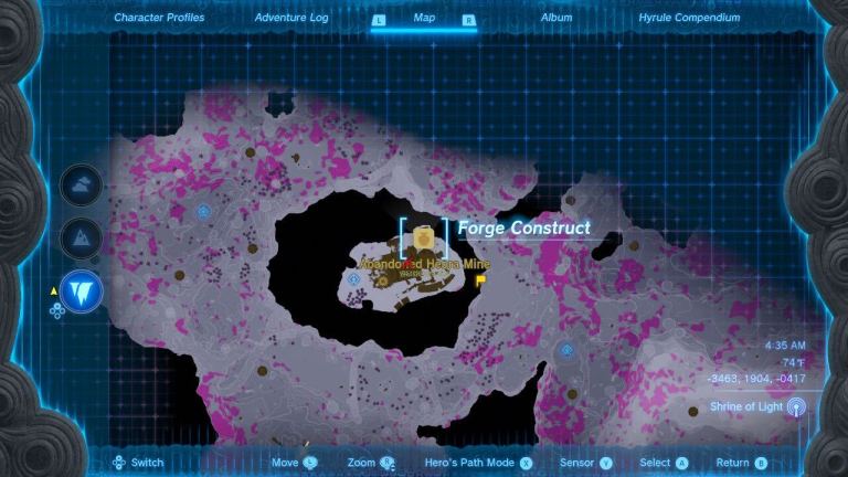 All Forge Construct locations & directions Tears of the Kingdom (TotK ...