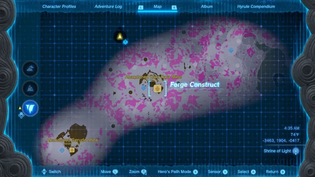 All Forge Construct locations & directions Tears of the Kingdom (TotK ...