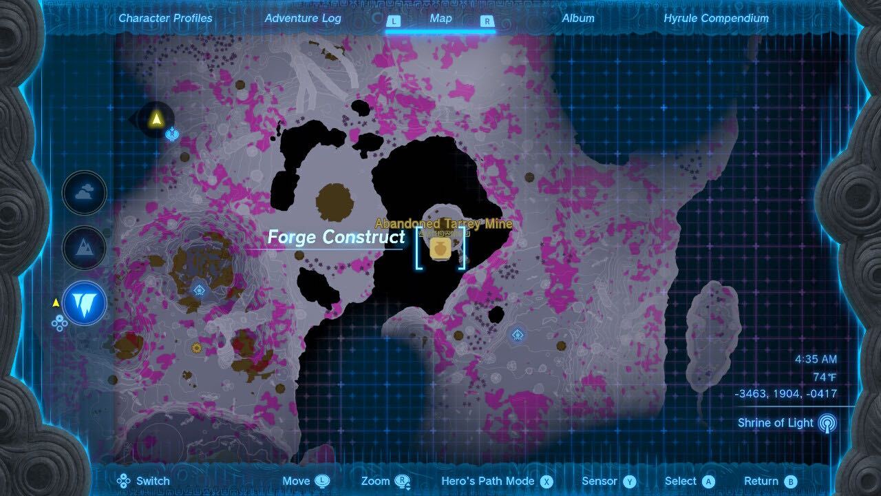 All Forge Construct locations & directions Tears of the Kingdom (TotK ...
