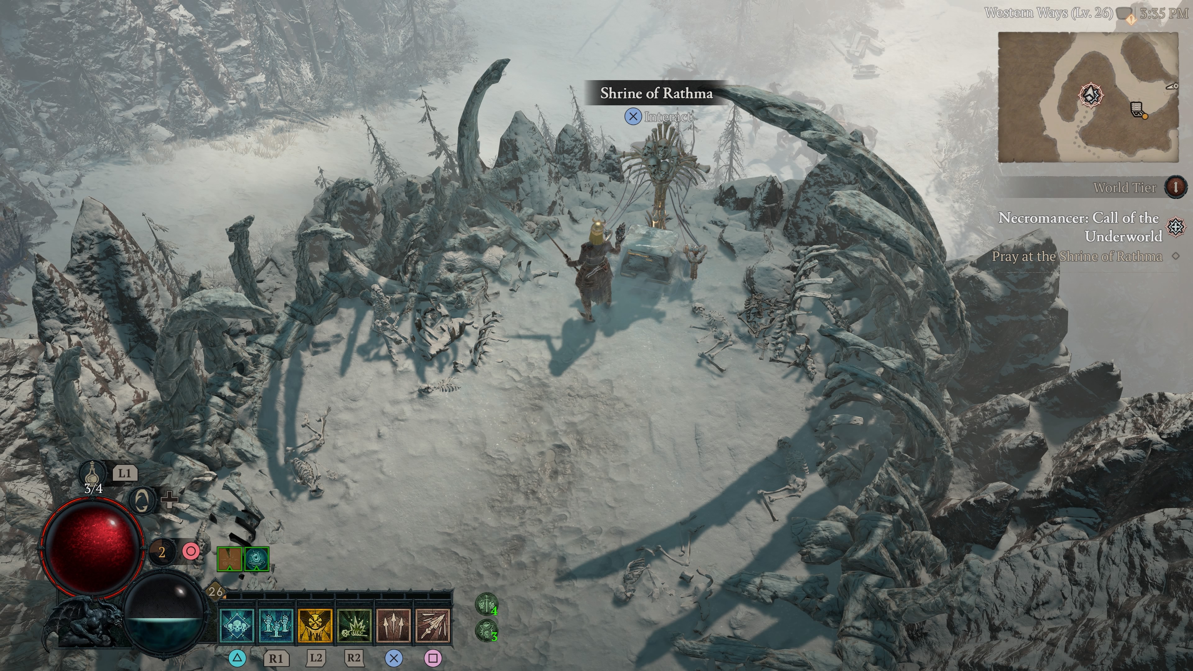 How to summon a Golem with Necromancer in Diablo 4