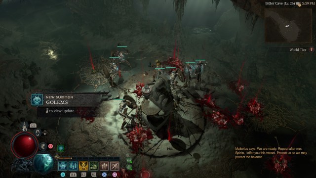 How to summon a Golem with Necromancer in Diablo 4