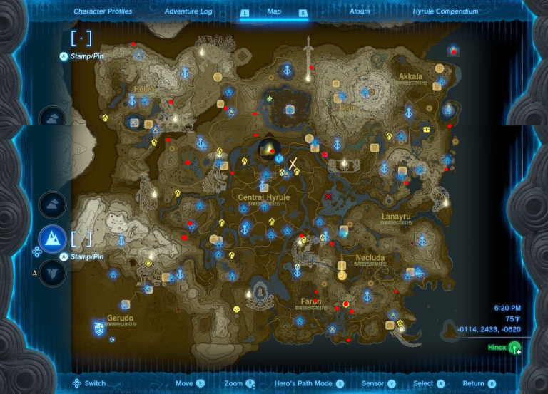All Hinox locations map Tears of the Kingdom (TotK)