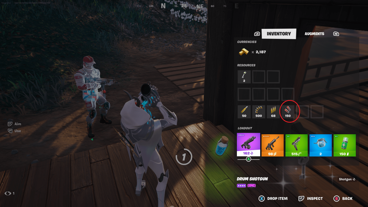 How to carry a full stack of ammo 10 meters in Fortnite