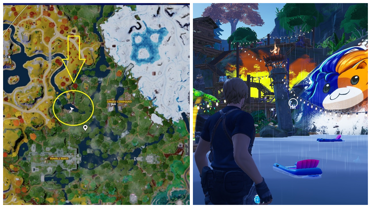 Sunswoon Lagoon location & directions in Fortnite