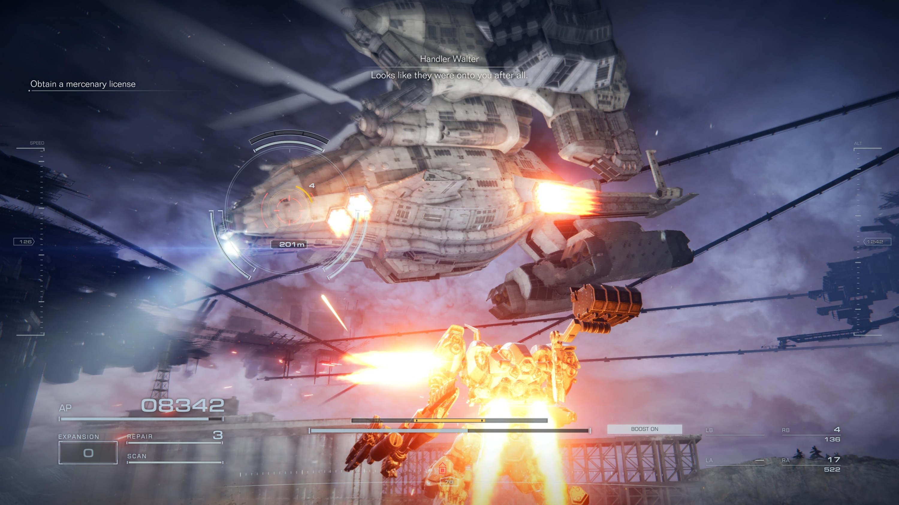 How to beat the first helicopter boss in Armored Core 6 (AC6)