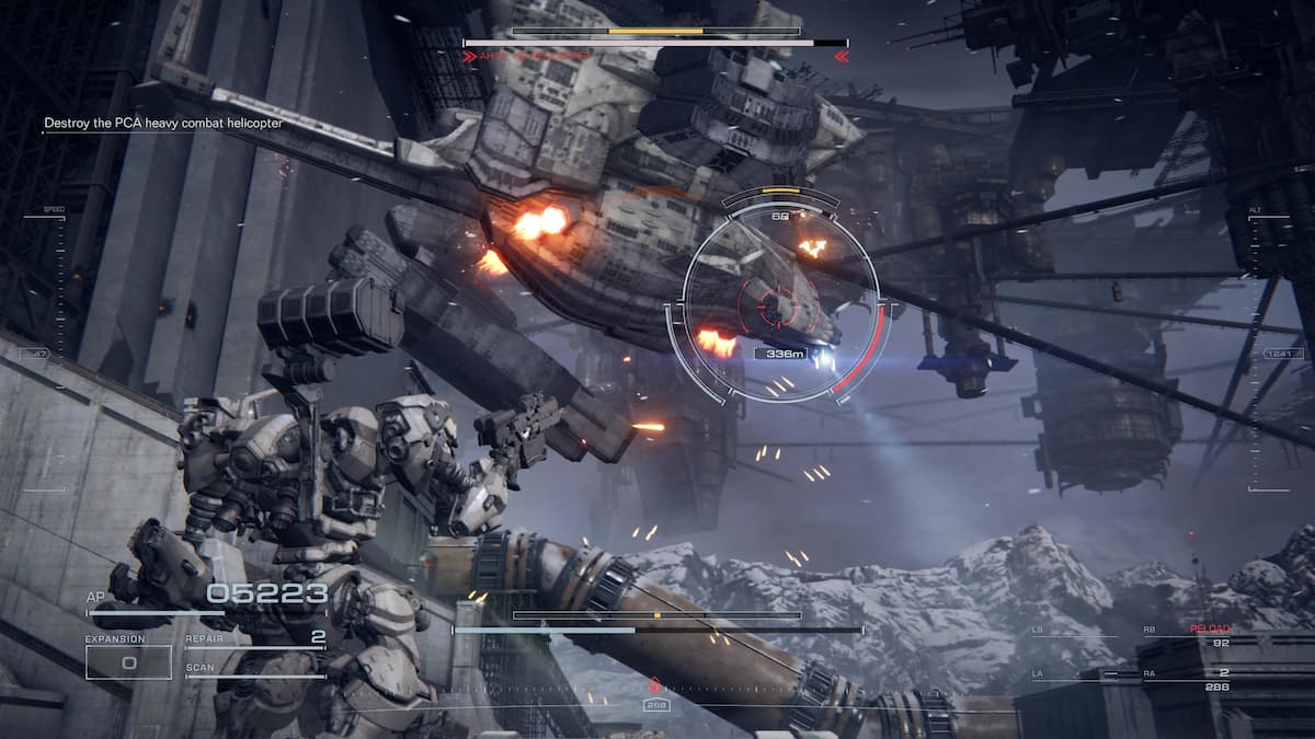 How to beat the first helicopter boss in Armored Core 6 (AC6)
