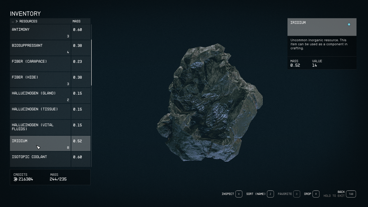 What are the four rarities of items in Starfield? All qualities explained