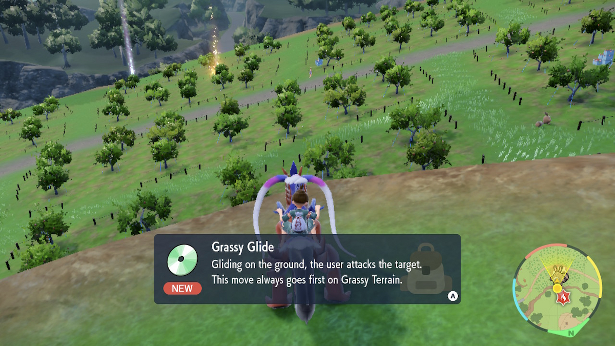 Where to find Grassy Glide TM 194 in Pokemon Scarlet & Violet