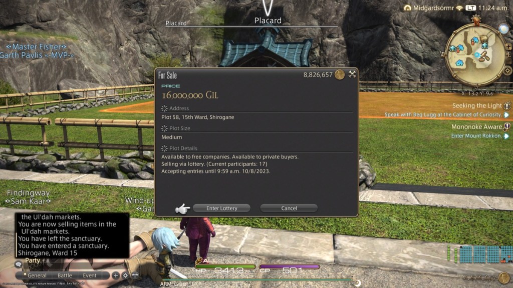 How the FFXIV Housing Lottery system works in Patch 6.5