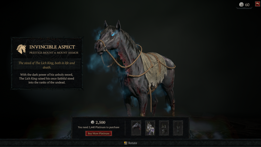 Invincible mount from World of Warcraft is now in Diablo 4 (for $25)