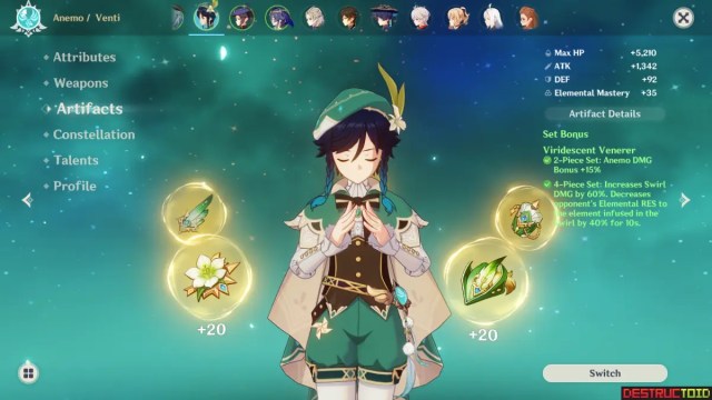 Best Venti Builds, Weapons, and Teams in Genshin Impact – Destructoid