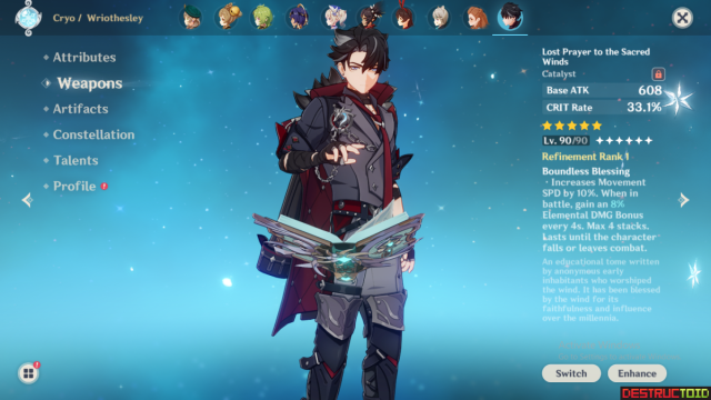 Best Wriothesley Builds, Weapons, and Teams in Genshin Impact