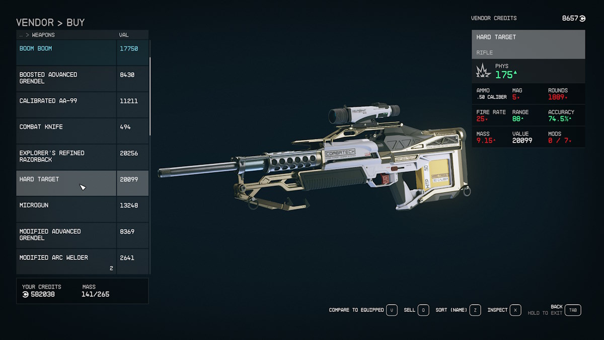 How to get the Hard Target sniper rifle in Starfield