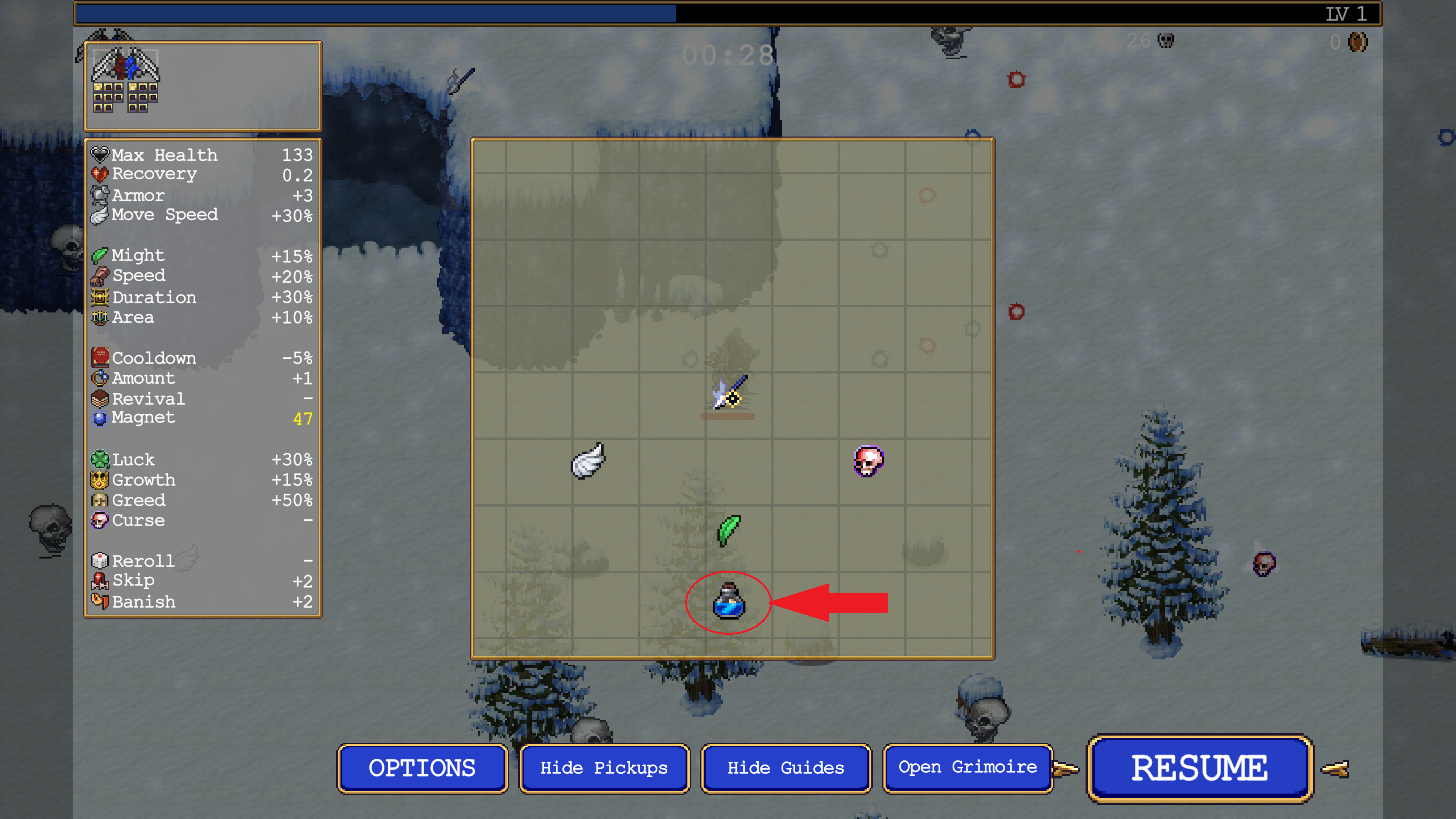 How to unlock the Defang power-up in Vampire Survivors