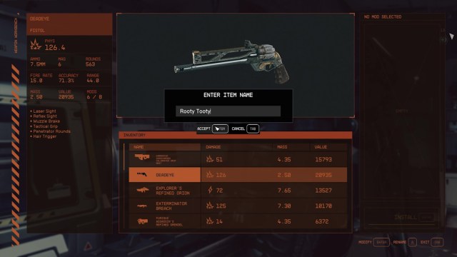 How to rename weapons in Starfield – Destructoid