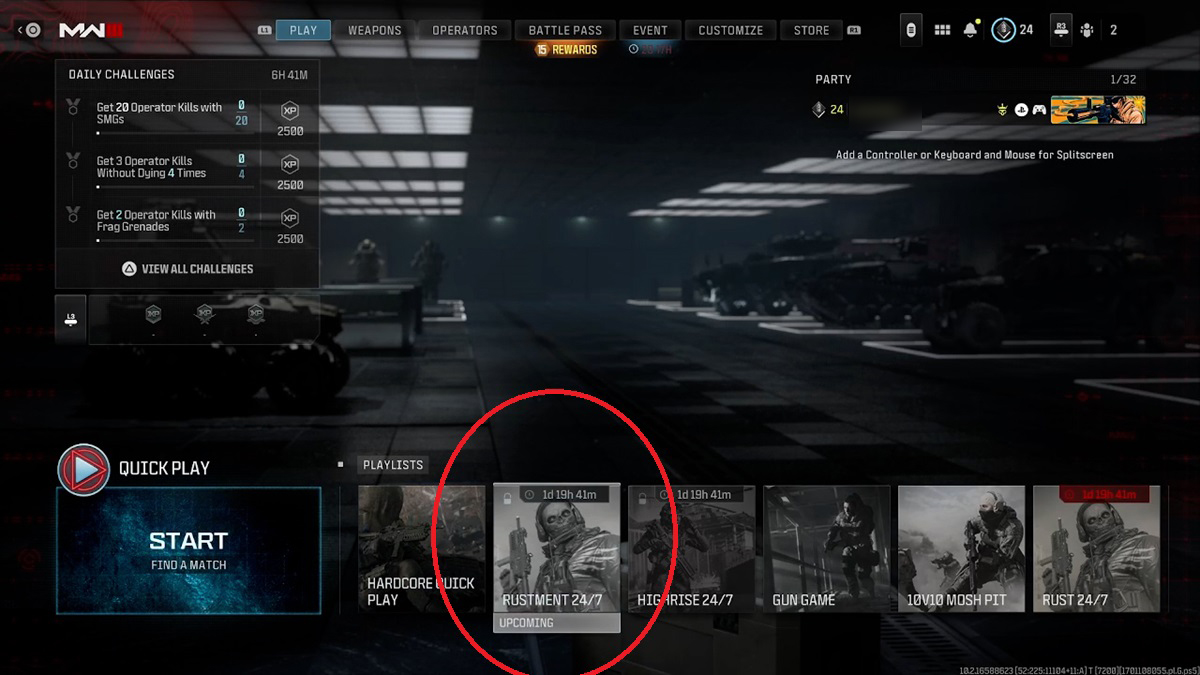 What is Rustment 24/7 - MW3 new playlist
