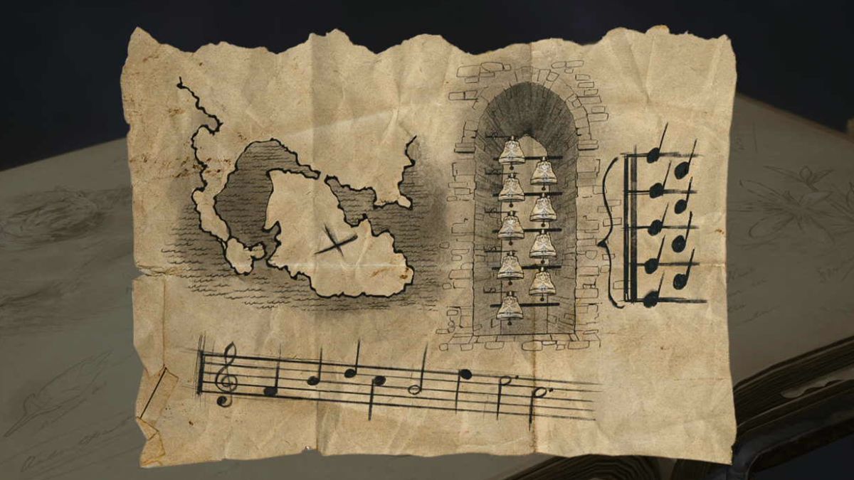 How to Use the Musical Map in Hogwarts Legacy - Treasure Location