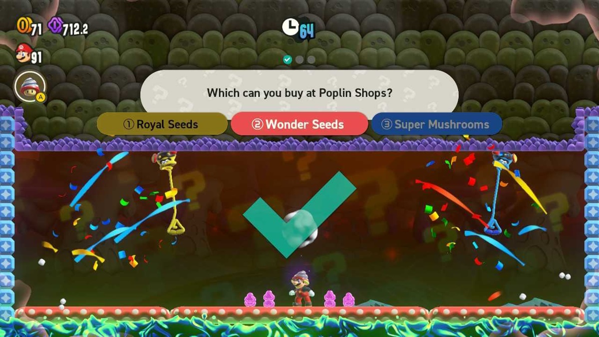 Taily's Toxic Pond quiz guide in Super Mario Bros. Wonder