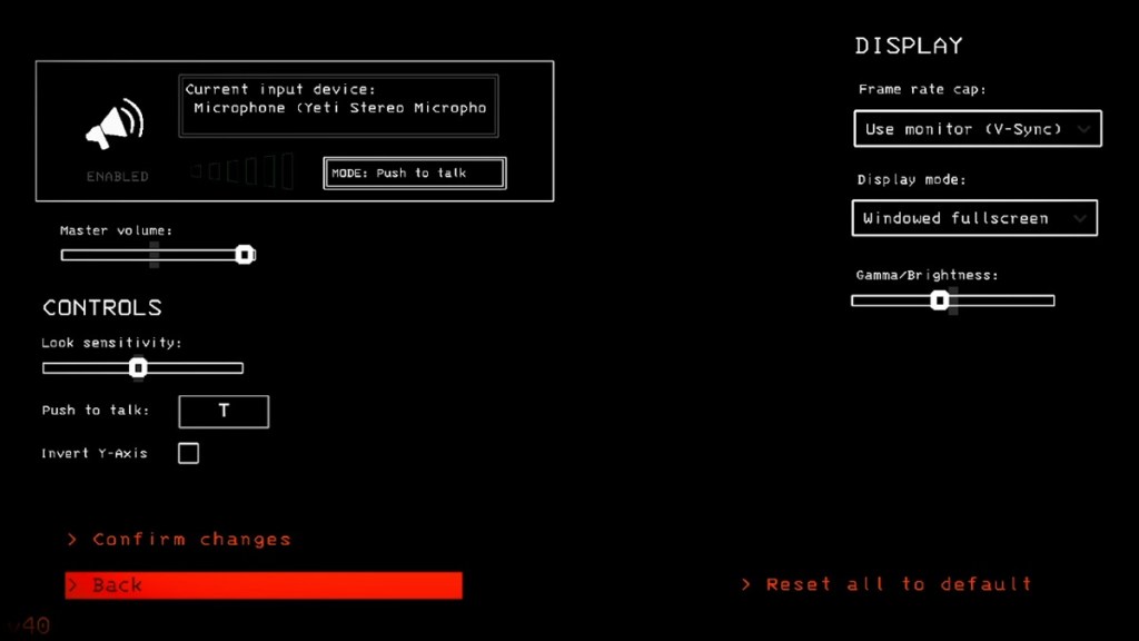How to change mic settings in Lethal Company