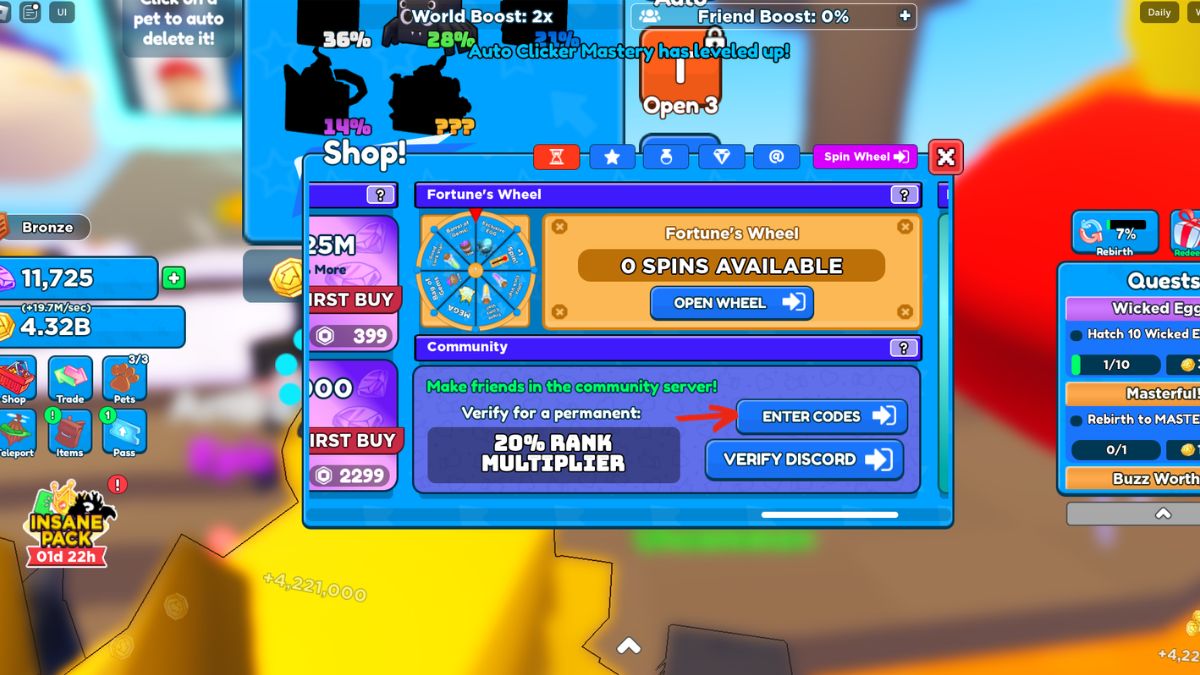 Click Simulator Roblox Codes