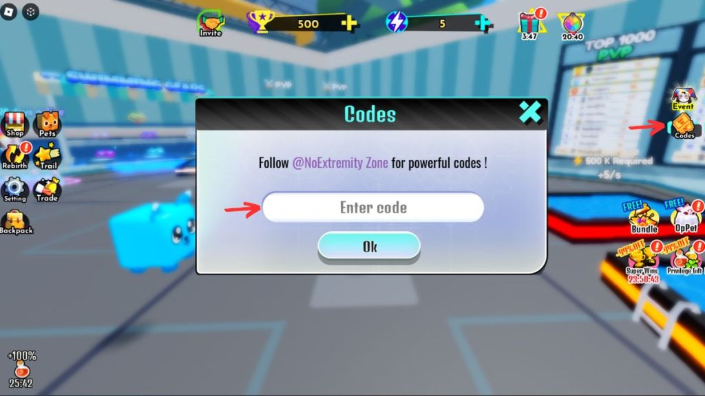 Swim Race Simulator Codes (March 2024)