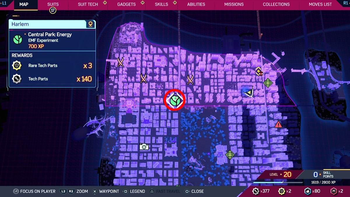 All EMF experiment locations in Spider-Man 2 – Destructoid