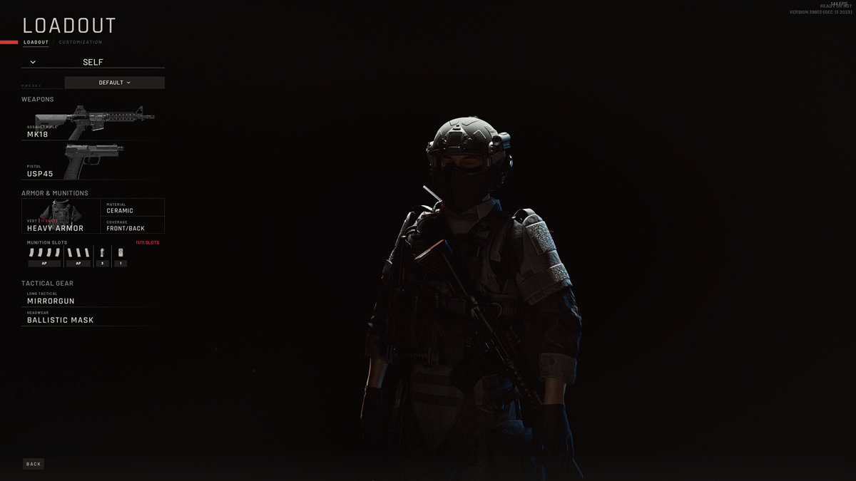 Best weapon loadout for beginners in Ready or Not