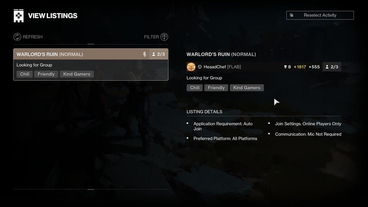Destiny 2's Fireteam Finder is great, actually