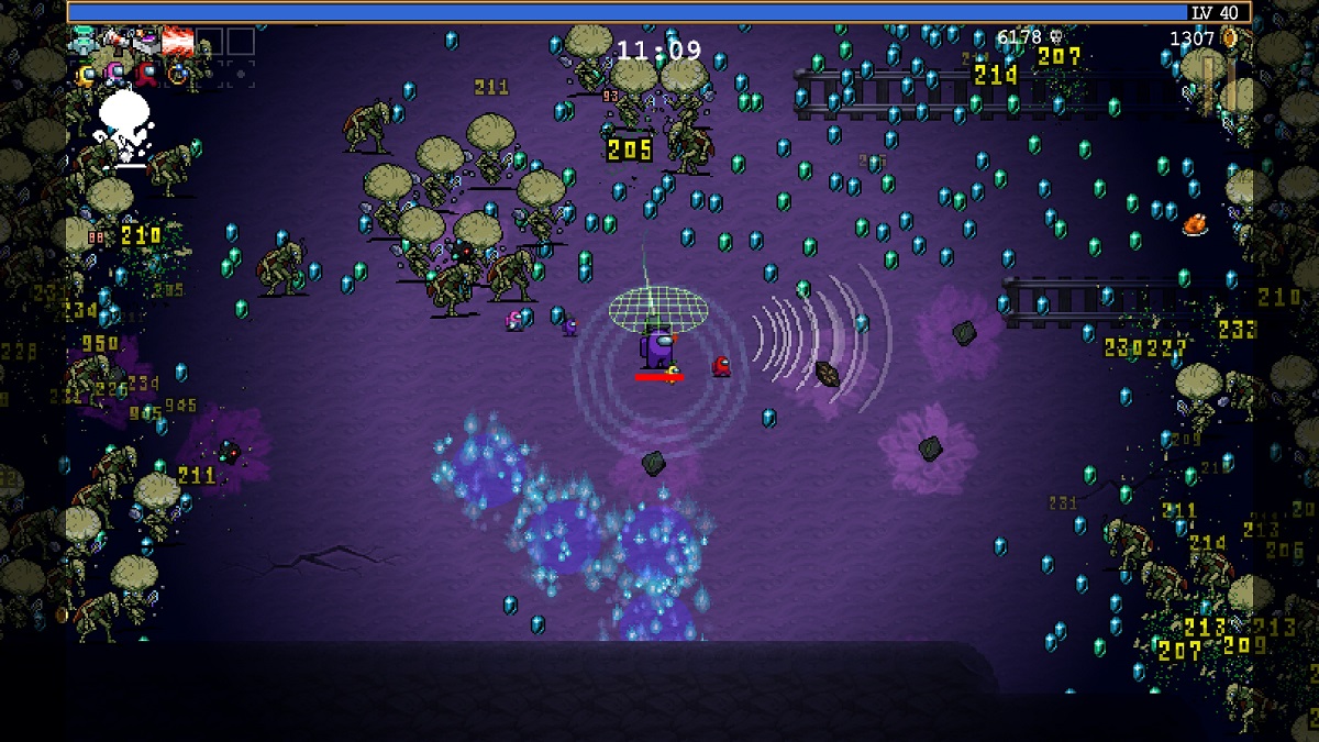 All the Vampire Survivors: Emergency Meeting weapon evolutions