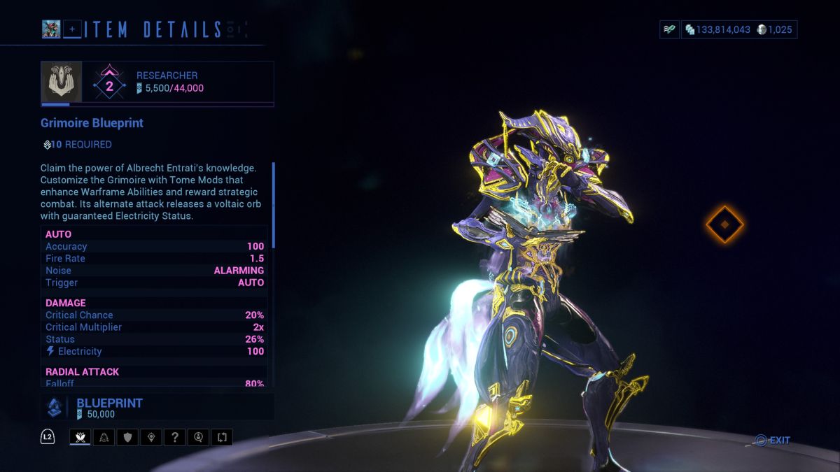 How to get the Grimoire in Warframe