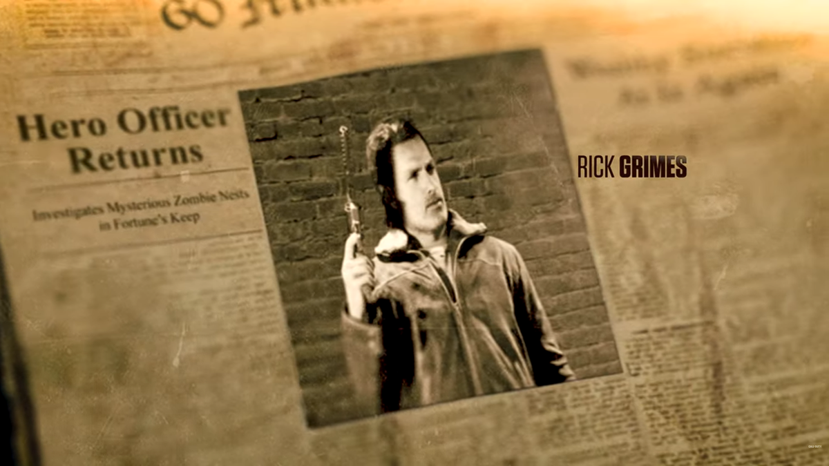 Call of Duty teases The Walking Dead collab featuring Rick and Michonne