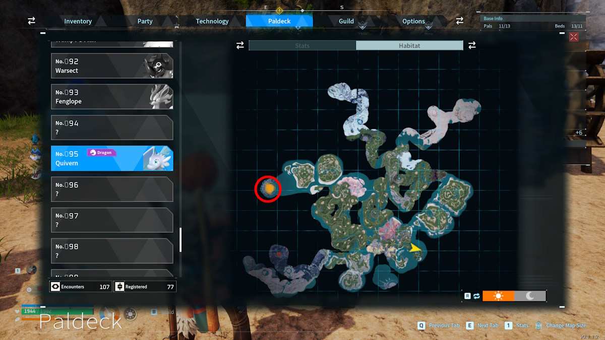 Palworld: How to find and capture Quivern