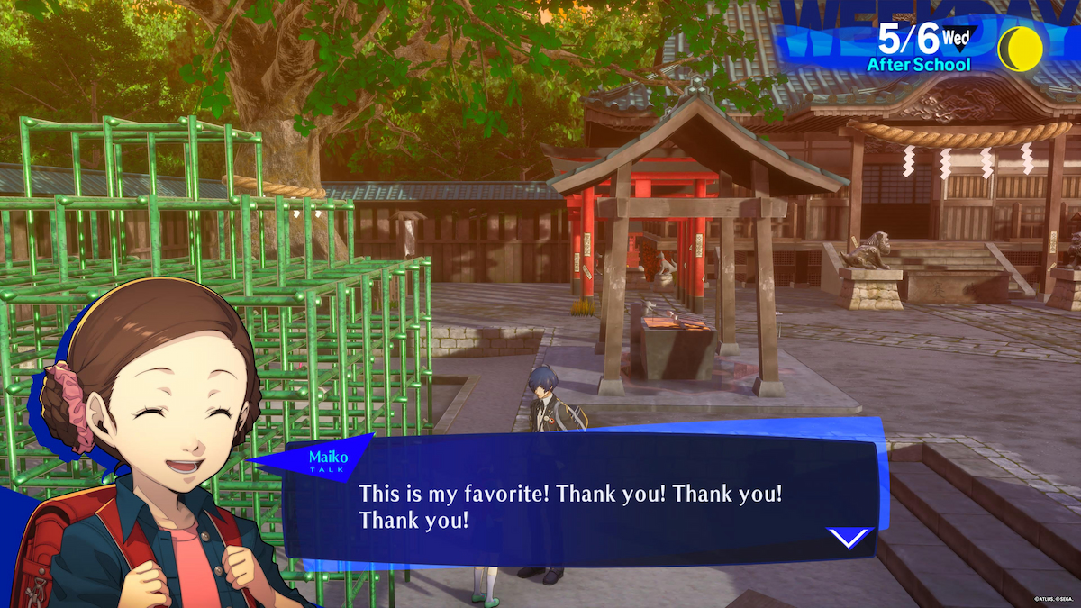 Where to find the round, hot, and soft food for Maiko in Persona 3 Reload