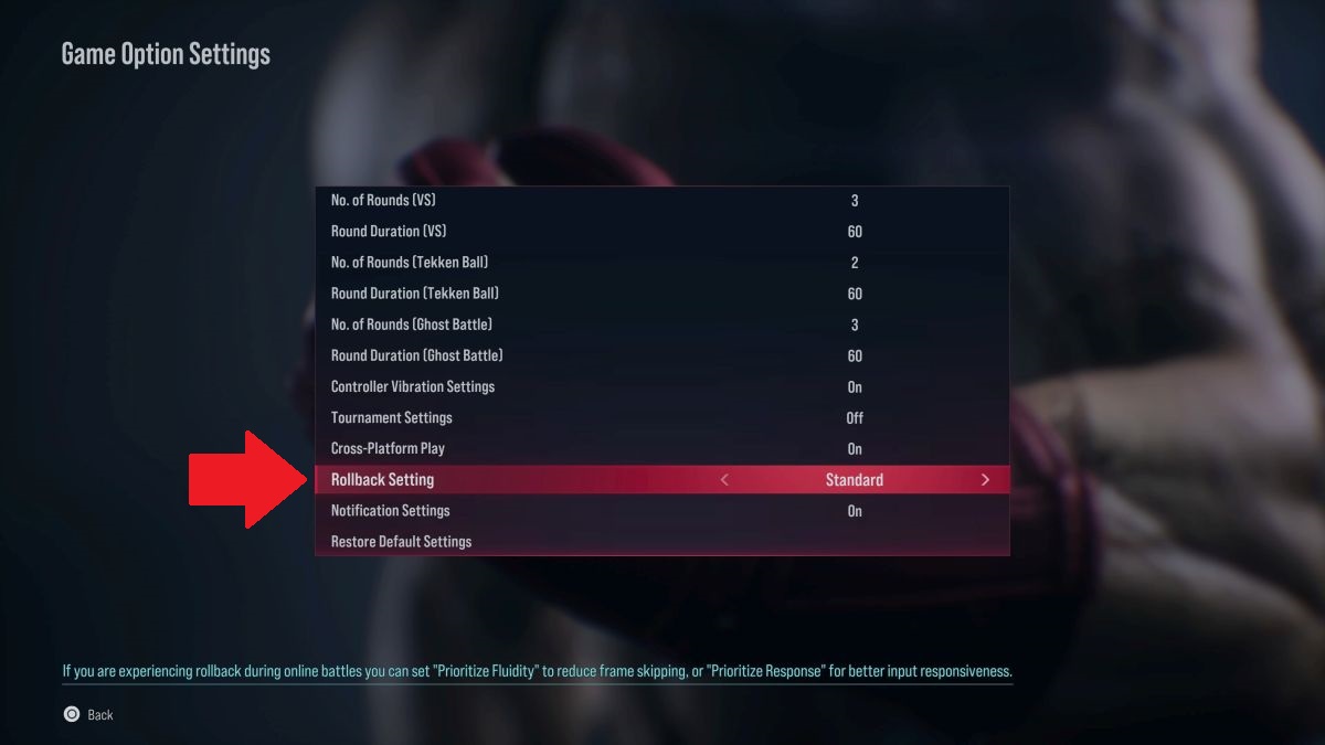 Tekken 8 - How to set the best rollback setting