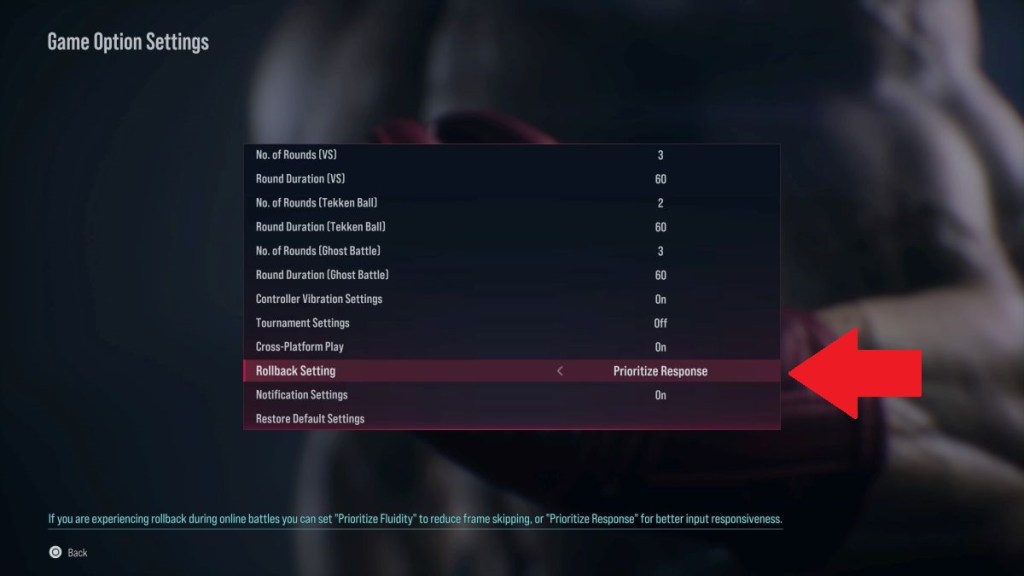 Tekken 8 - How to set the best rollback setting
