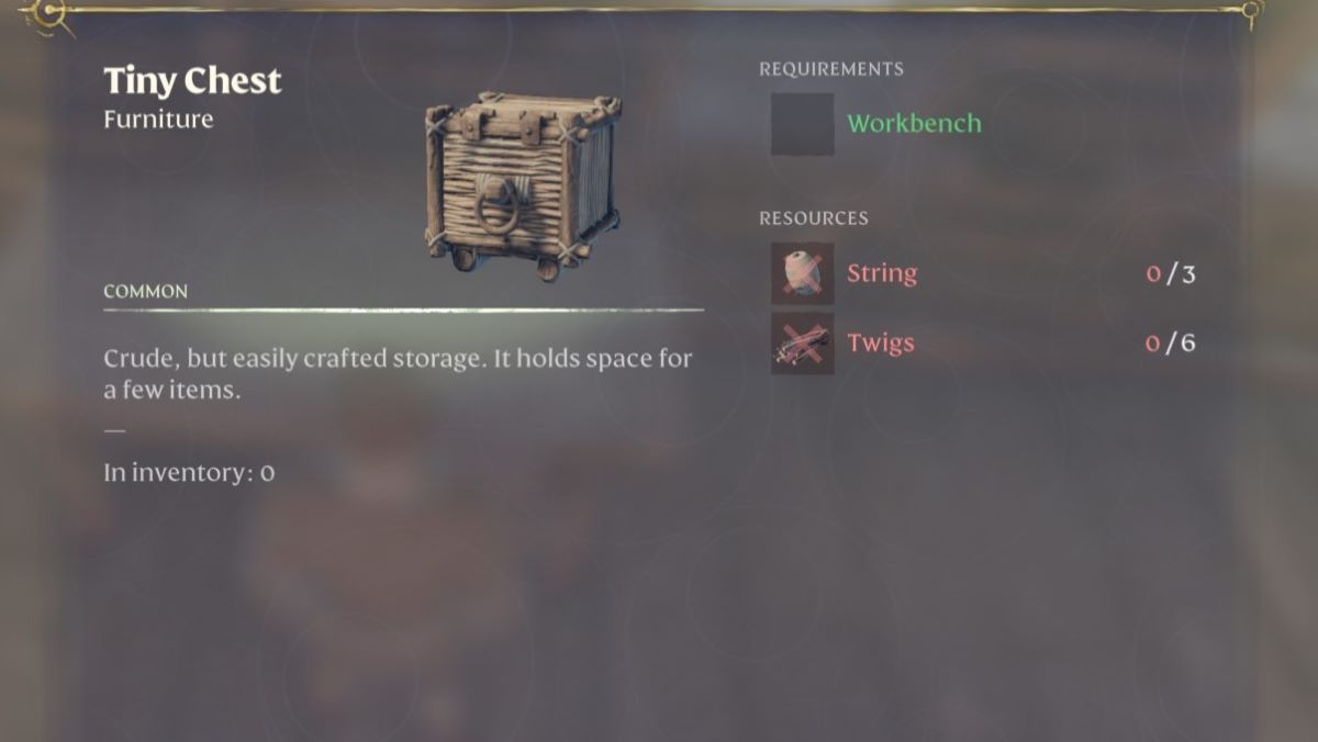 How to build storage crates in Enshrouded
