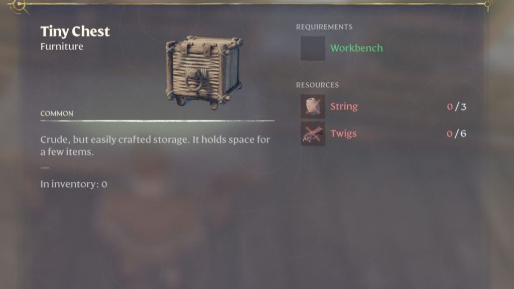 How to build storage crates in Enshrouded