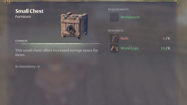How to build storage crates in Enshrouded