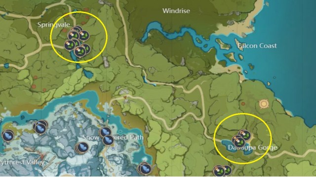 How to get Calla Lilies in Genshin Impact, maps for the best farming spots